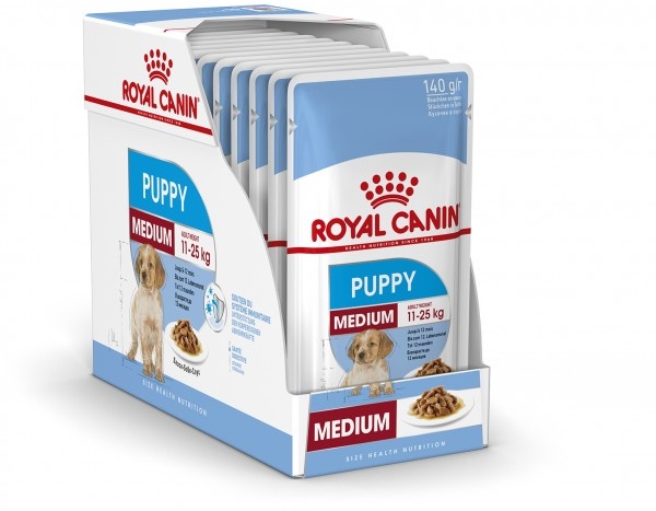 ROYAL CANIN Vlažna hrana u kesici za štence srednjih rasa Medium Puppy 10x140gr