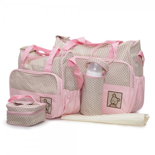Torba za mame i bebe "Stella" 4 u 1, Pink