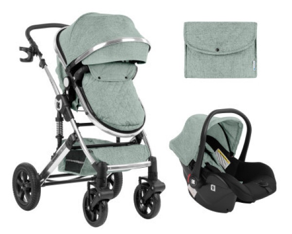 KikkaBoo Kolica za bebe DARLING Mint set 2in1 sa autosedištem