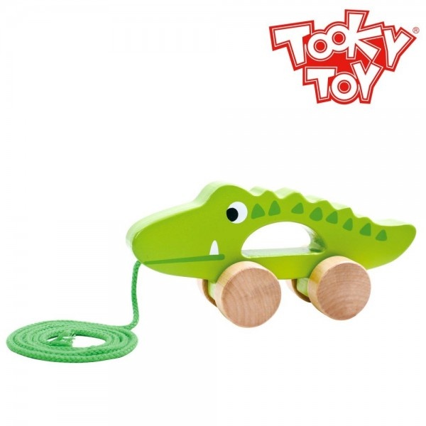 Tooky toy Drvena igračka Krokodil NOVO