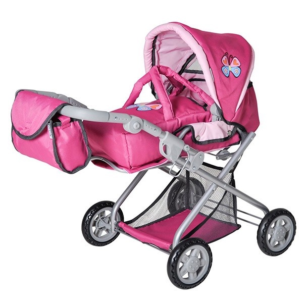 Knorr kolica za lutke Kyra pink butterfly