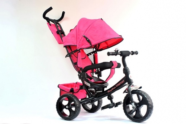 Tricikl-guralica Playtime Comfort 417 pink sa podesivim naslonom