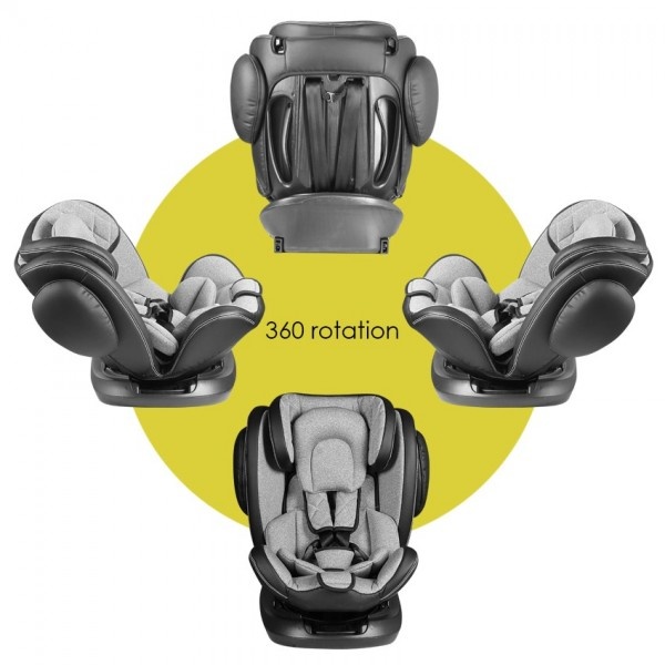 Auto-sedište za decu "Aviator" 0-36 KG ISOFIX Crno i Tamno Sivo
