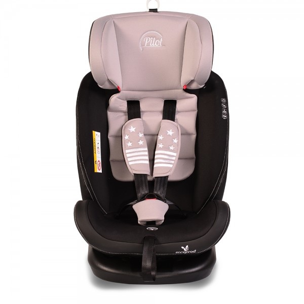 Autosedište za decu "Pilot" Sivi, sa isofix-om 0-36kg