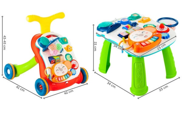Kikka Boo Guralica za bebe PLAY & GROW 2u1 Crvena