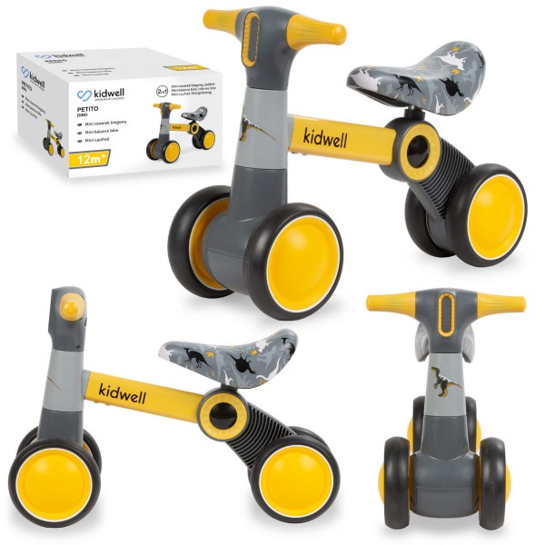 Balance bike Kidwell Petito Dino Yellow