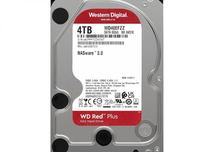 HDD WD 4TB WD40EFZZ Red Plus 5400RPM 128MB