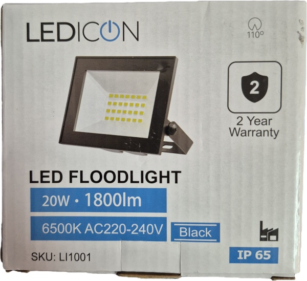 LEDICON LED REFLEKTOR 20W, 1800lm, 6500K, IP65 LI1001