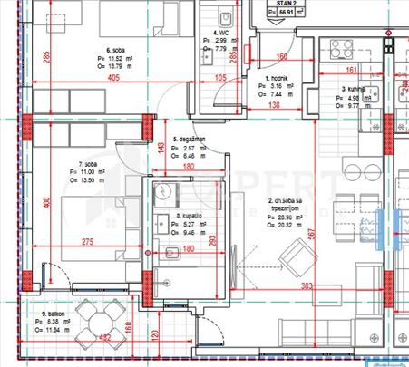 Lux novogradnja u srcu Panteleja, 66.91m2, 3.0
