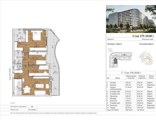 Beograd, Tošin Bunar, Stan, 4.0, 101m2
