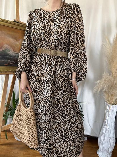 Animal print maxi haljina od viskoze