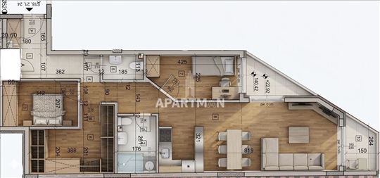 Lux novogradnja,pametna zgrada, dvoiposoban,75.57m