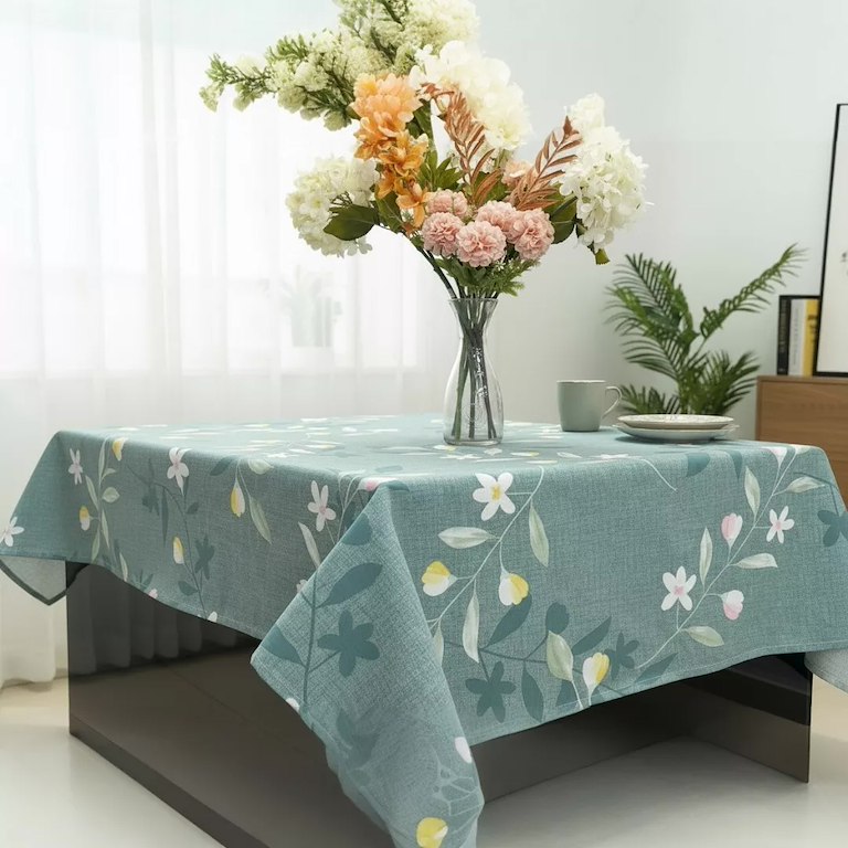 Stolnjak 150x150cm Dezen Flower Dark Green