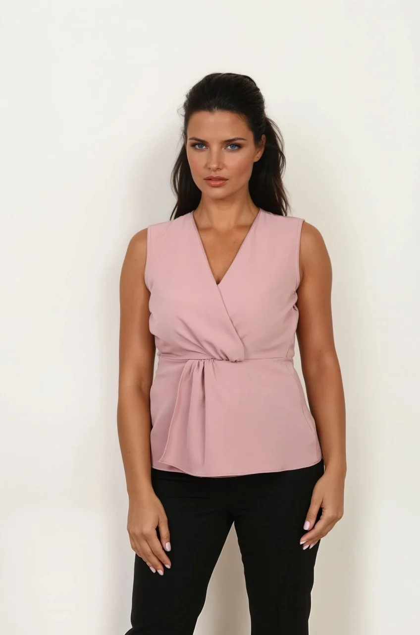 Moderna bluza u puder roze nijansi