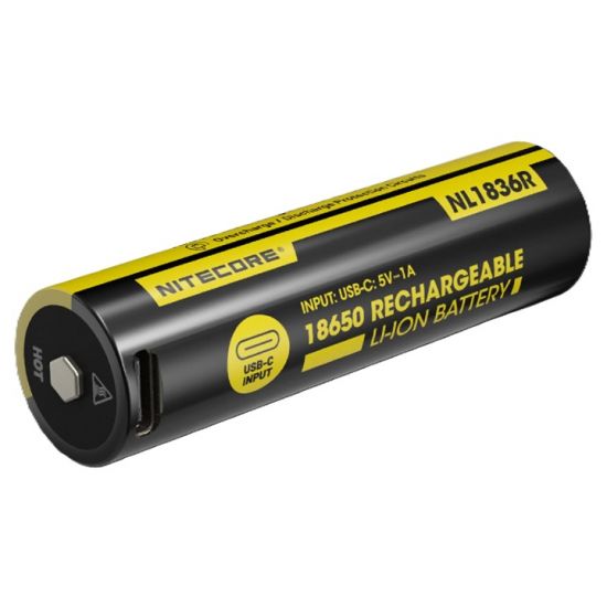 Nitecore 18650 baterija USB C