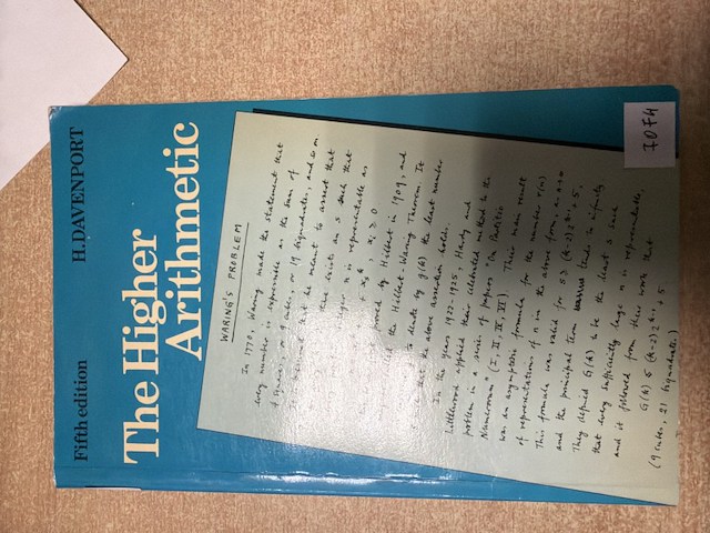 the higher arithmetic h.davenport
