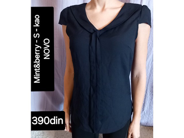 Mint&;berry ženska majica bluza crna S/36 - kao NOVO