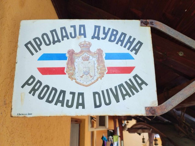 Emajlirana tabla, Prodaja duvana , original nosač