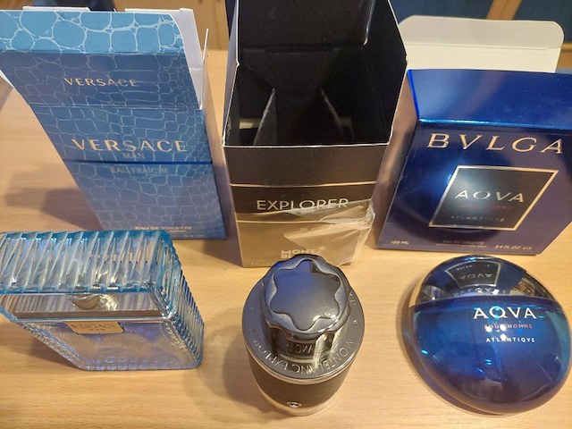 Prazne bočice parfema sa kutijama – Armani, Bvlgari....