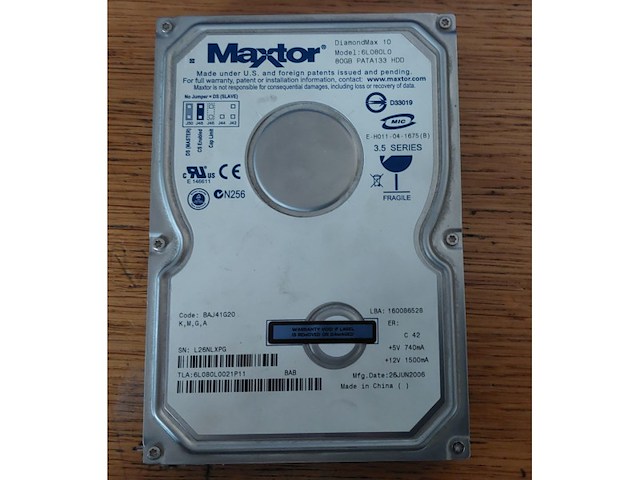 Hard Disk HDD Maxtor IDE 80GB