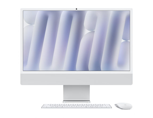 Apple iMac M4 (MWUC3CR/A) all-in-one 24" M4 8-Core CPU 8-Core GPU 16GB 256GB SSD macOS srebrni