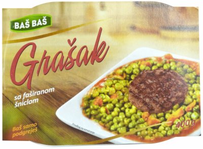 GRAŠAK SA FAŠIRANOM ŠNICLOM BAŠ BAŠ 400G