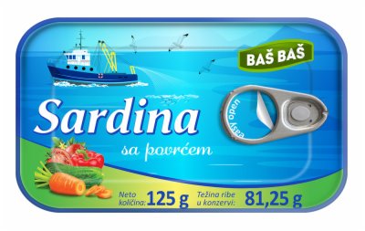 SARDINE SA POVRĆEM BAŠ BAŠ 125G