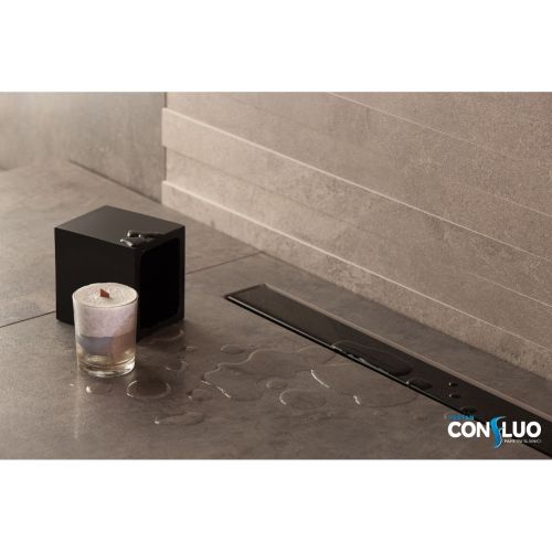 CONFLUO FRAMELESS CRNO STAKLO 650mm