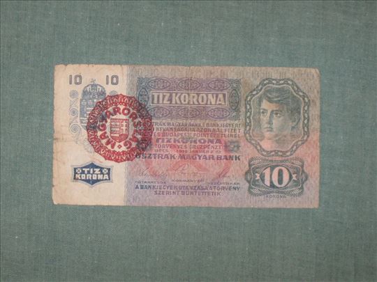 10 Korona 1915 sa Magyarorszag pecatom