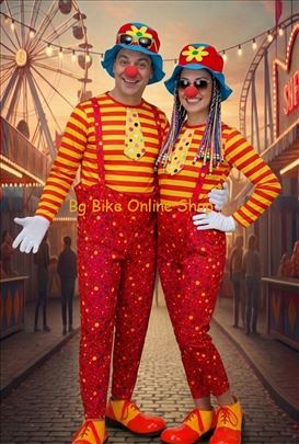 KLOVN kostim za odrasle i vecu decu 4u1 POKLON nos