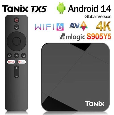 Android boks Tanix TX5-Amlogic S905Y5-BT-5.0-OS 14