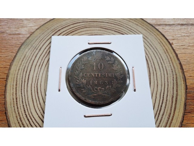 ITALIJA 10 CENTESIMI 1863 GODINA