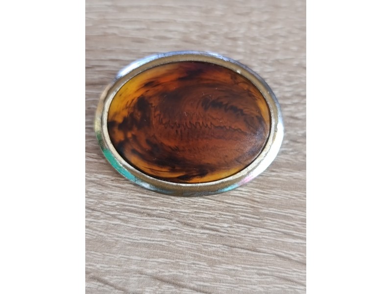 Vintage broš ćilibar