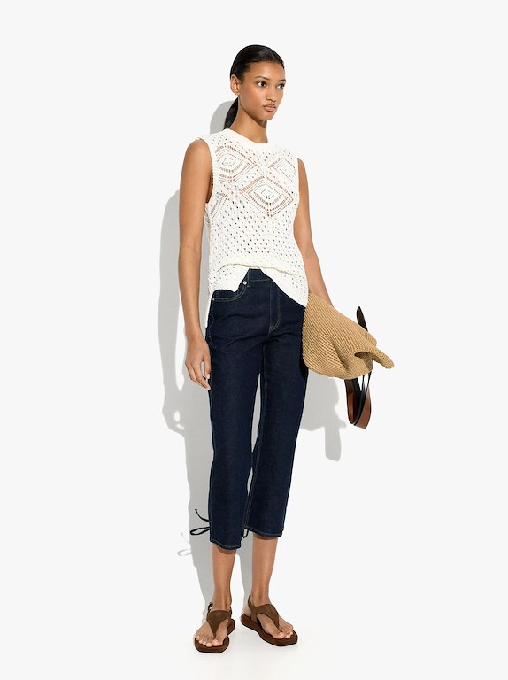 POINTELLE KNIT TOP