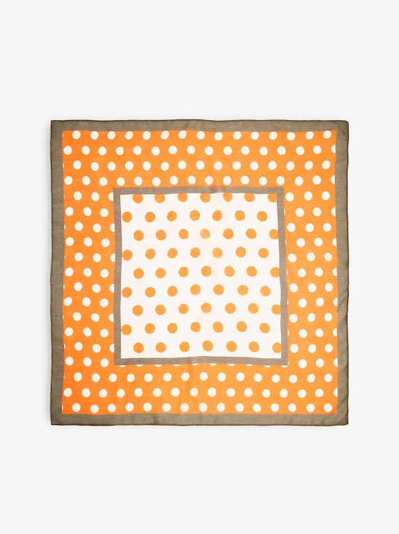 SQUARE PRINTED SCARF WITH SILK