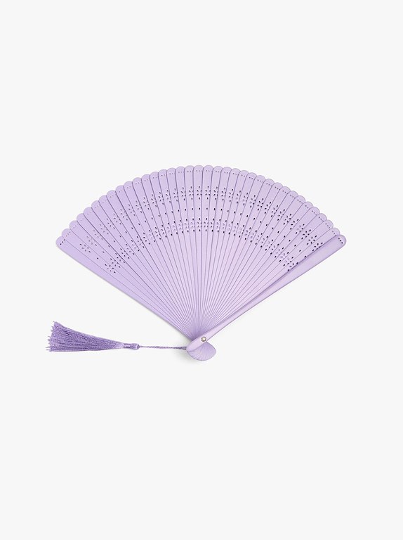 BAMBOO FAN WITH PERFORATIONS