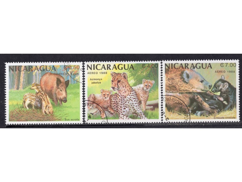 065 - Nikaragva - Fauna - Žigosane marke