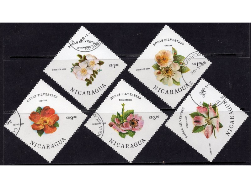 075 - Nikaragva - Flora - Žigosane marke