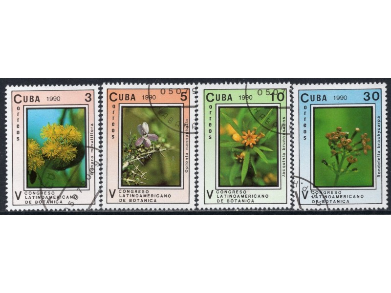 096 - Kuba - Flora - Žigosane marke