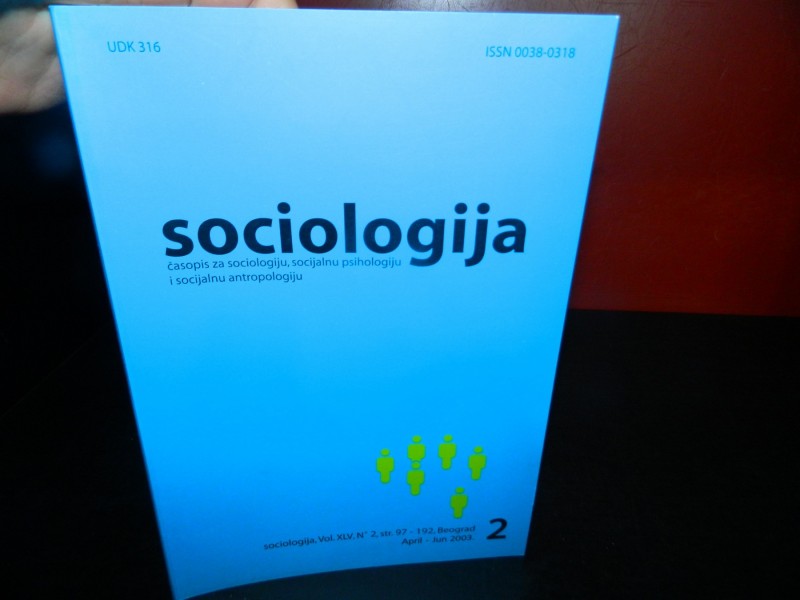 Časopis Sociologija 2*2003