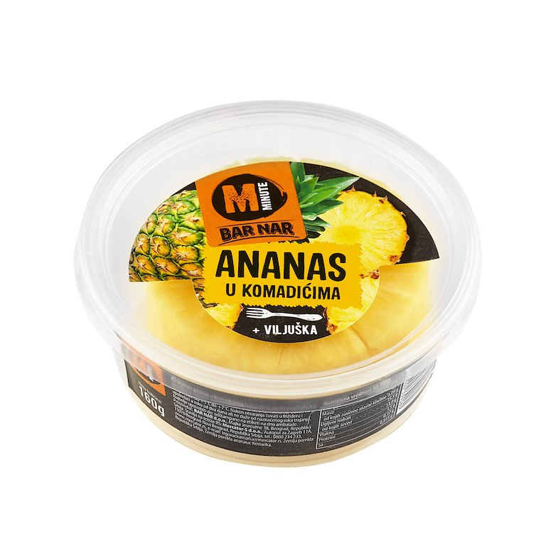 Minute salata ananas to go 160g