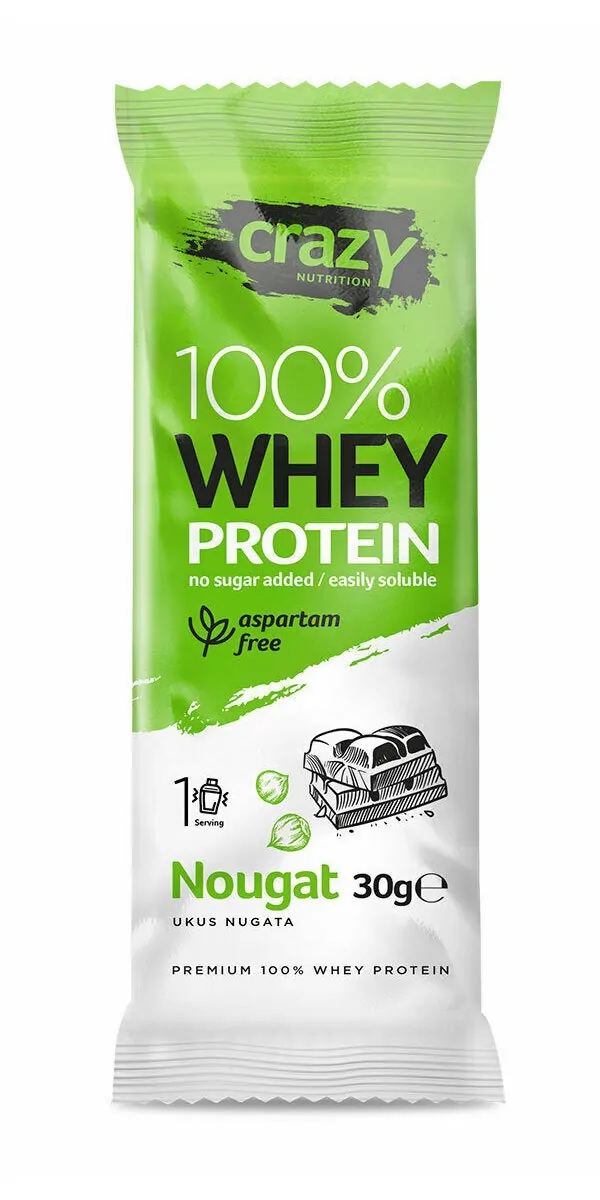 WHEY PROTEIN NUGAT-LESNIK 30G CRAZY NUTRITION