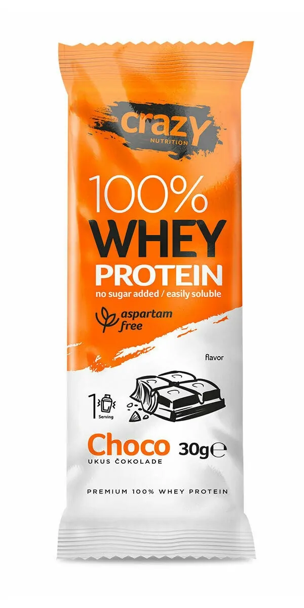 WHEY PROTEIN COKOLADA 30G CRAZY NUTRITION