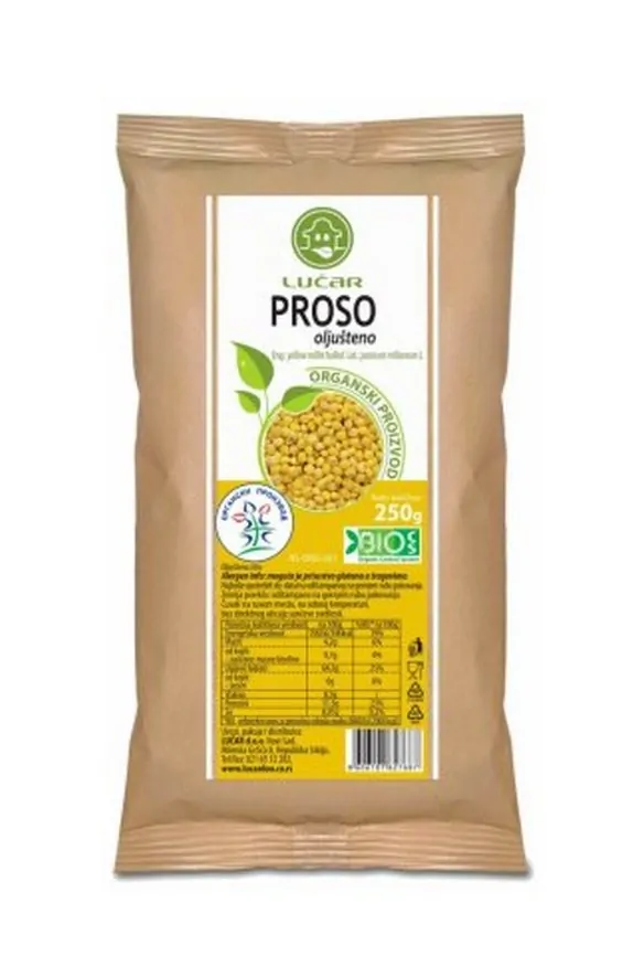 PROSO OLJUSTENO ORGANIK 250G LUCAR