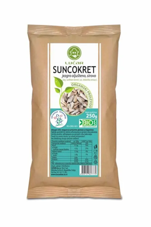 SUNCOKRET JEZGRO SIR.ORGANIK 250G LUCAR
