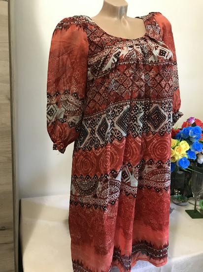 Robin crvene nijanse i braon haljina 38