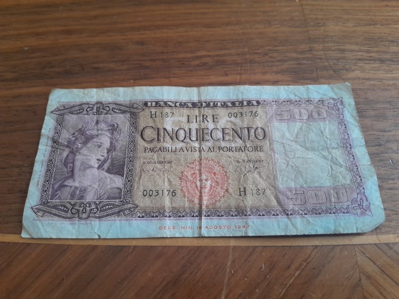 500 Lira 1947
