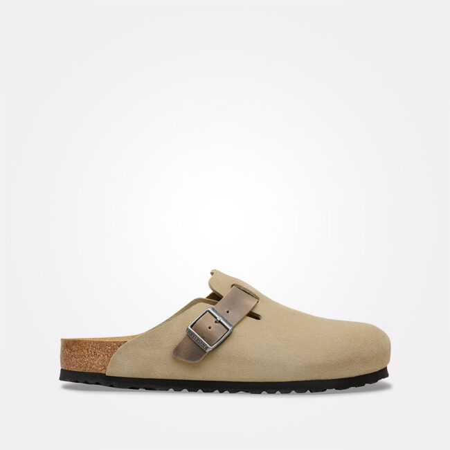 Birkenstock Boston Mixed Leather – Faded Khaki