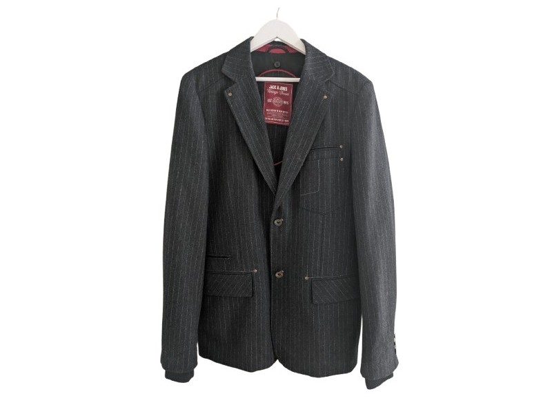 Jack&Jones premium sako L,vuna blend, elegantan prugast