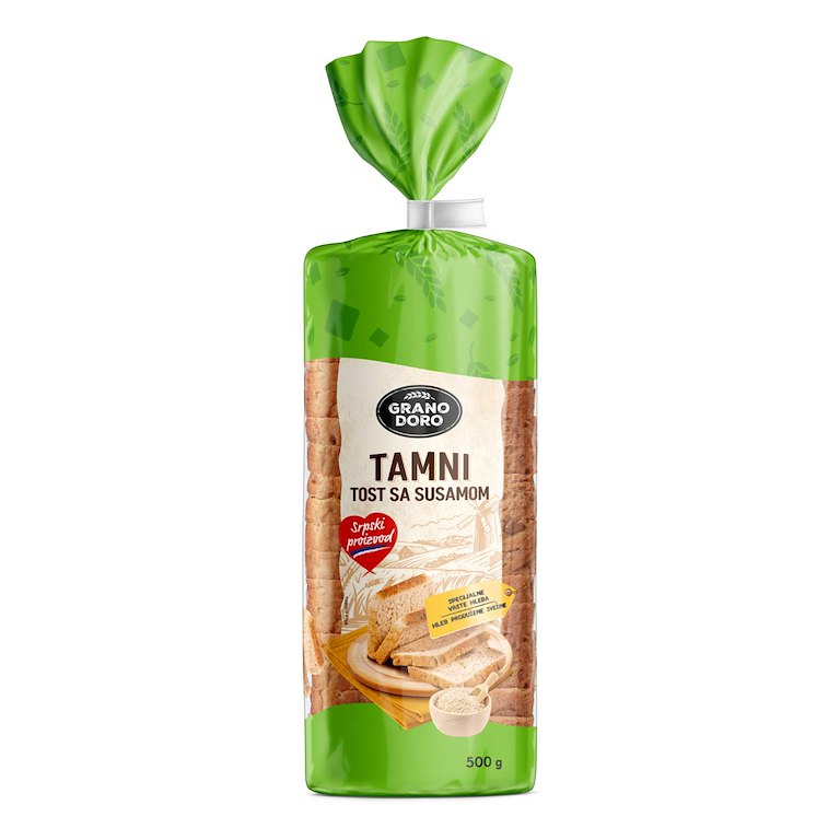 Hleb tost tamni susam 500g grano doro